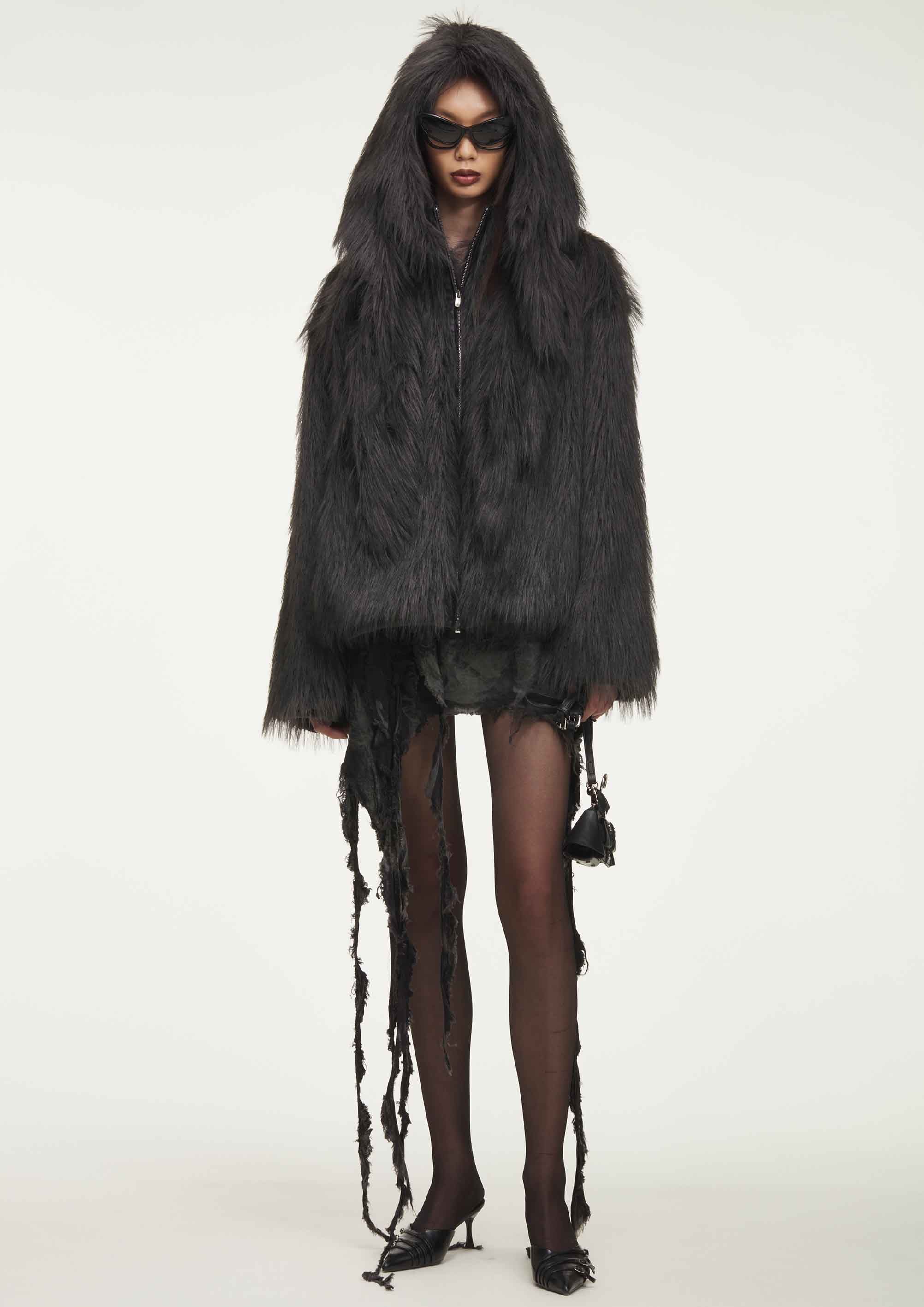 BLACK HAIR SHEARING JACKET – MARRKNULL