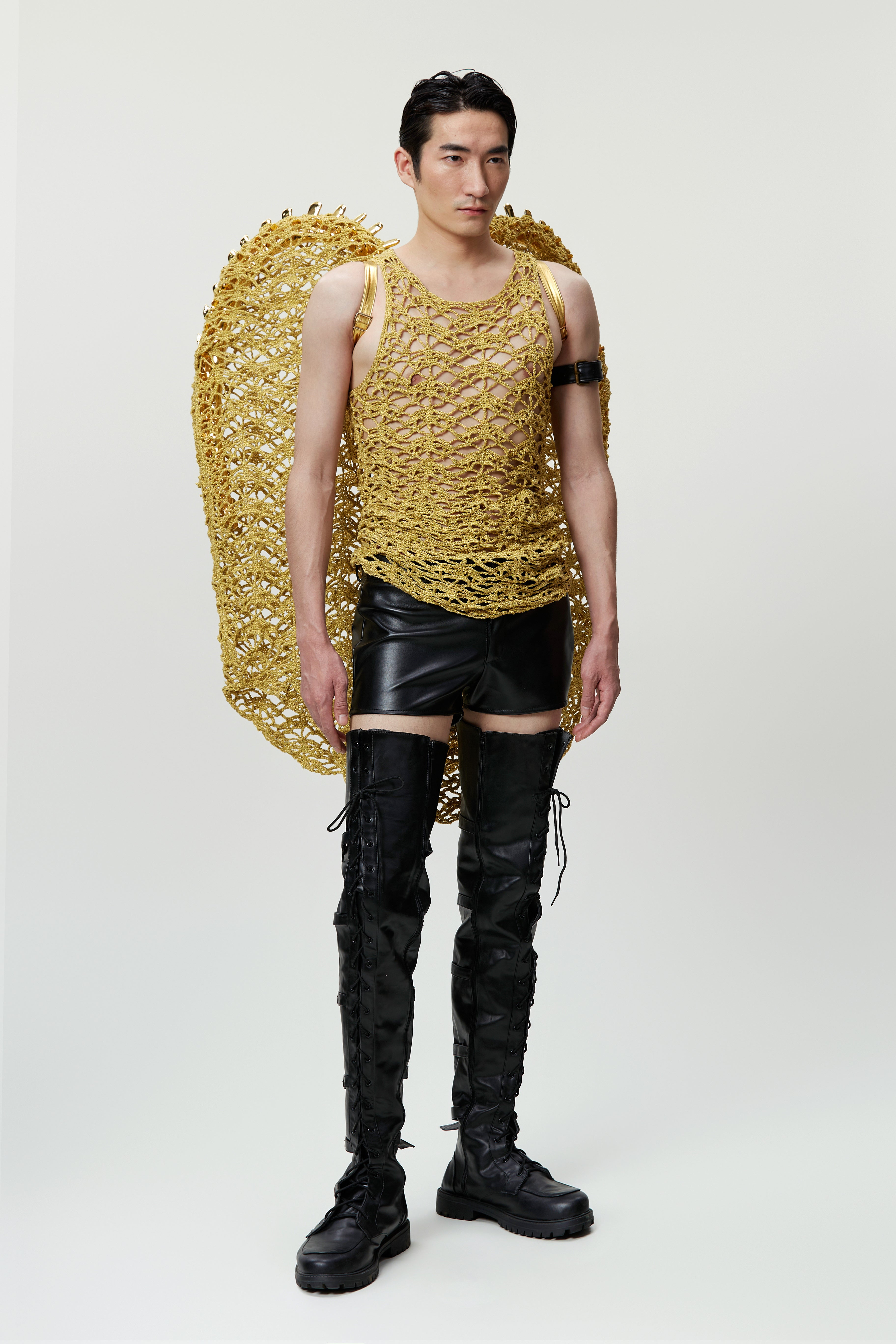 Handmade gold crochet top – MARRKNULL